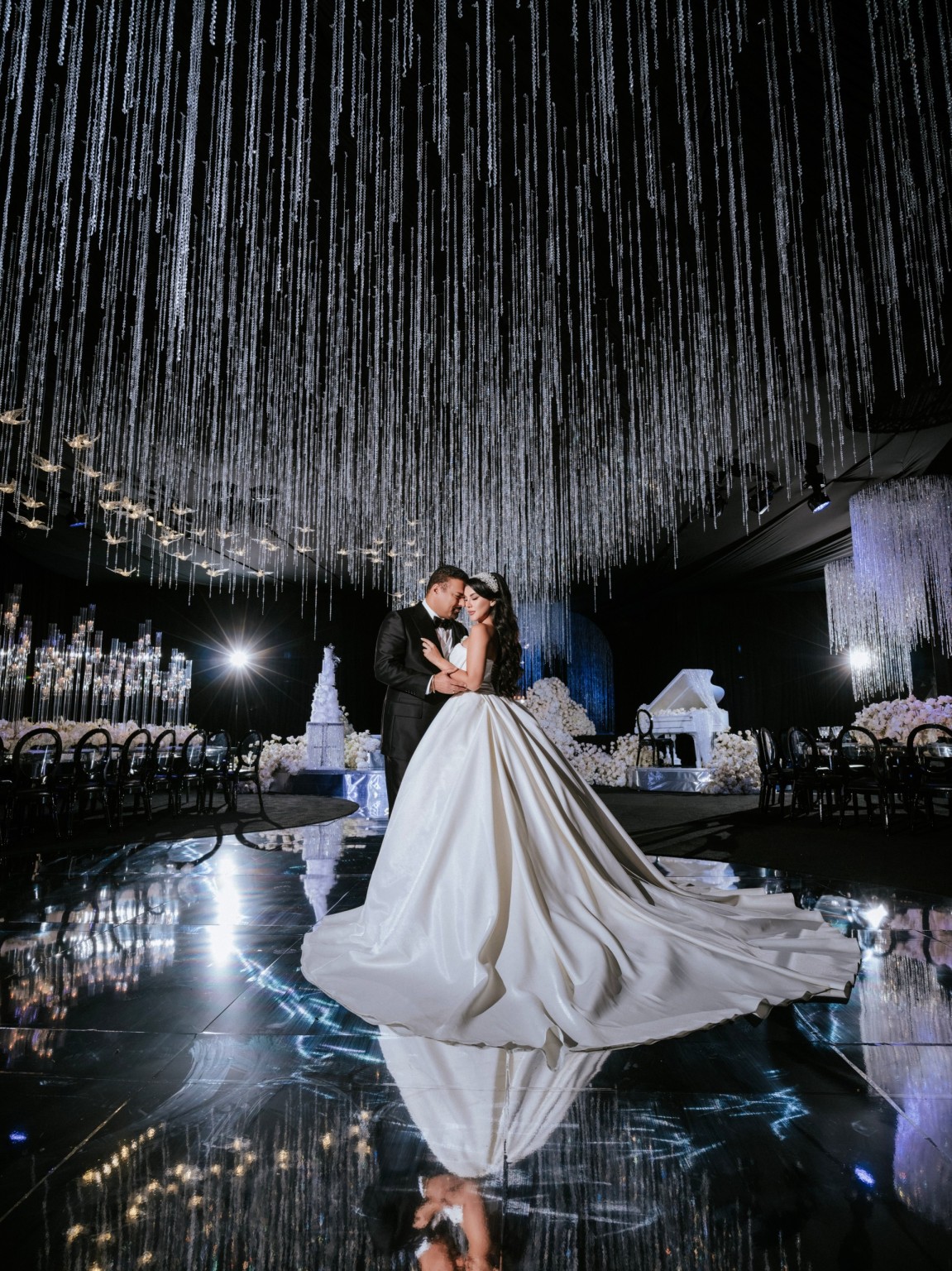 A Luxury Bespoke Wedding in Beverly Hills Filled with Crystals ...