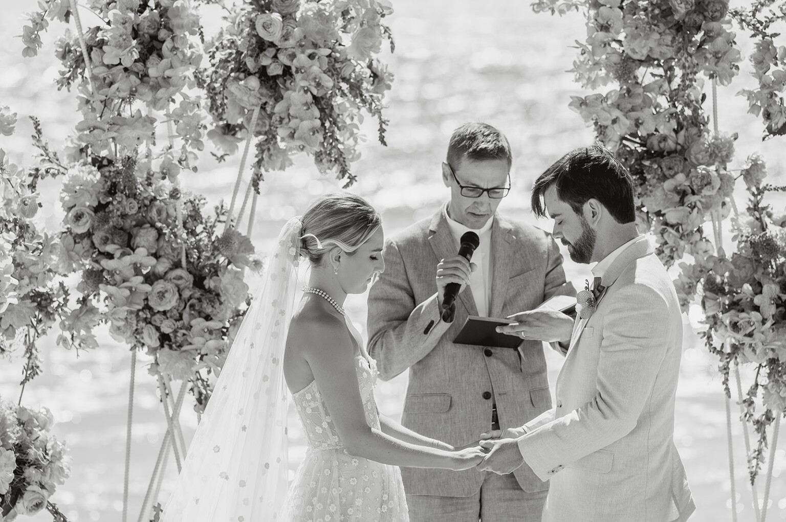 A Casey Key Beach Wedding in Florida with Orchids and Sunset Colors ...
