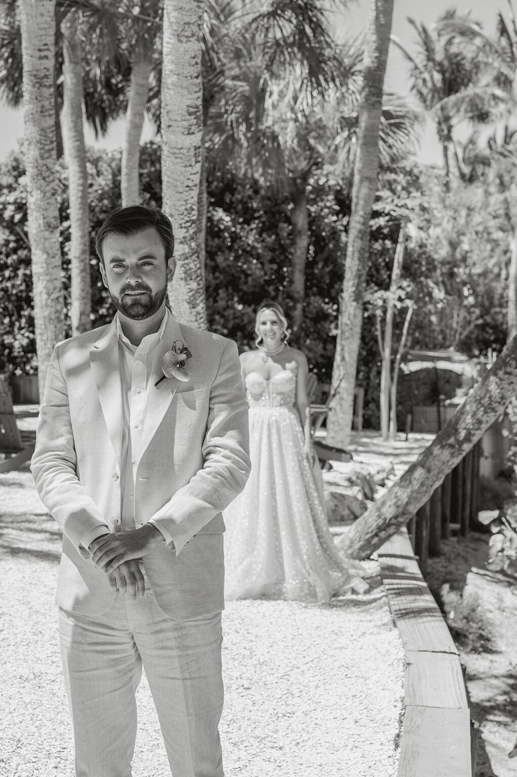 A Casey Key Beach Wedding in Florida with Orchids and Sunset Colors ...