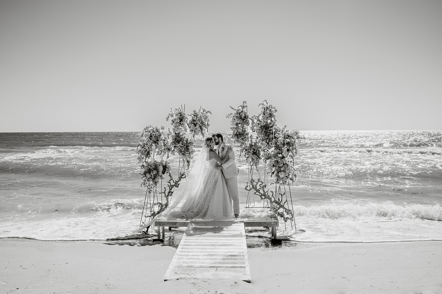 A Casey Key Beach Wedding in Florida with Orchids and Sunset Colors ...
